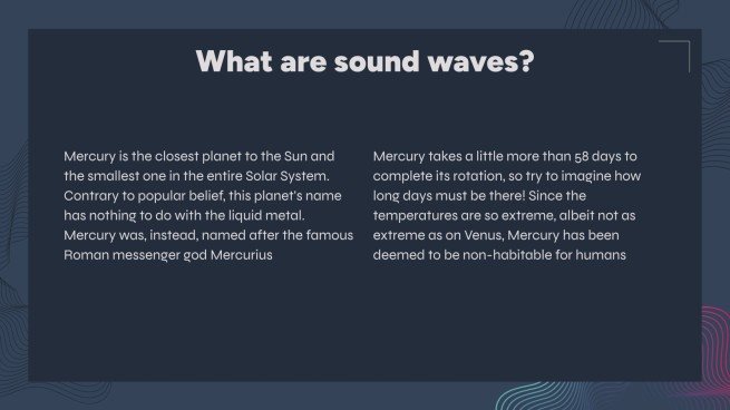 Science Subject for High School: Sound Waves Presentation