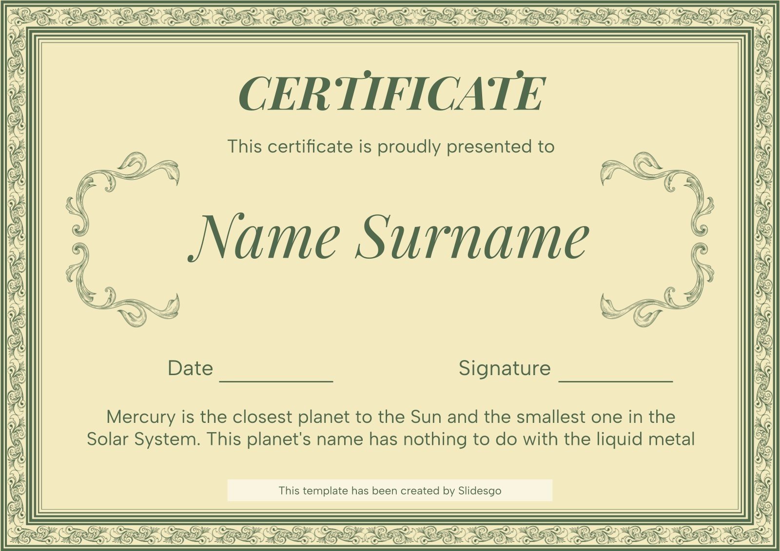 Fancy Academy Vintage Engraving Patterns Certificates