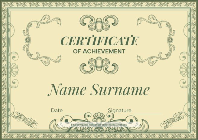 Fancy Academy Vintage Engraving Patterns Certificates