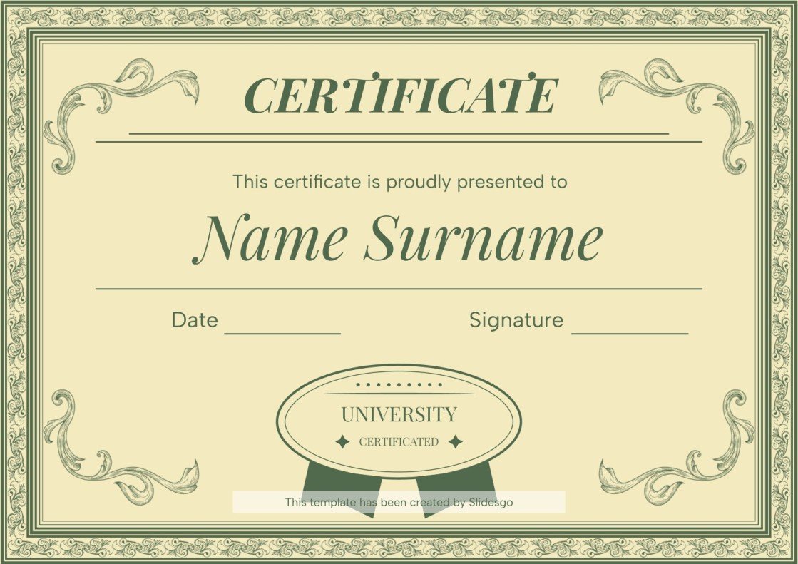 Fancy Academy Vintage Engraving Patterns Certificates