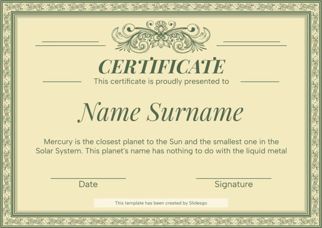 Fancy Academy Vintage Engraving Patterns Certificates