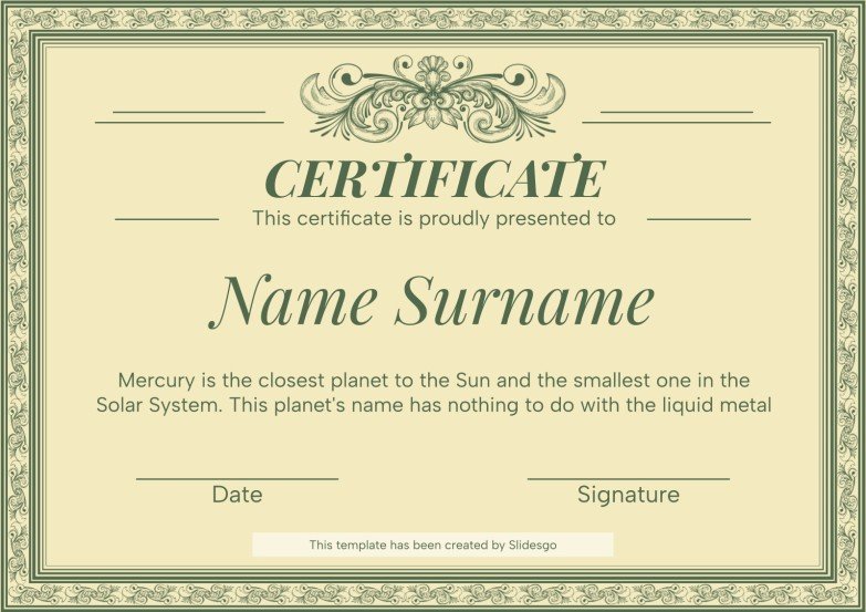 Fancy Academy Vintage Engraving Patterns Certificates