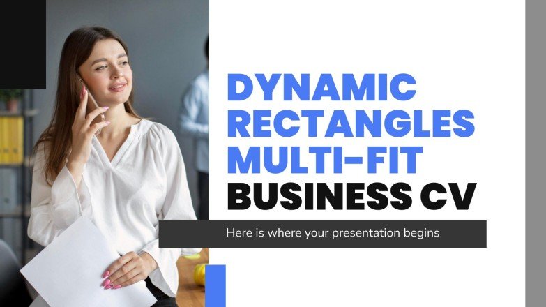 Dynamic Rectangles Multi-Fit Business CV Presentation