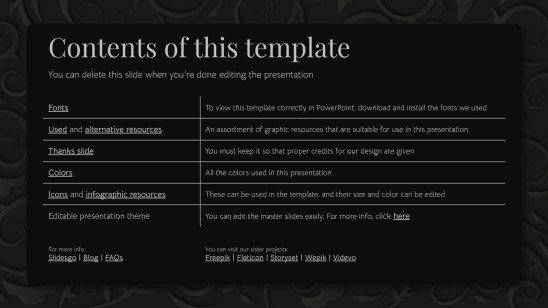 Dark Style Theme Presentation