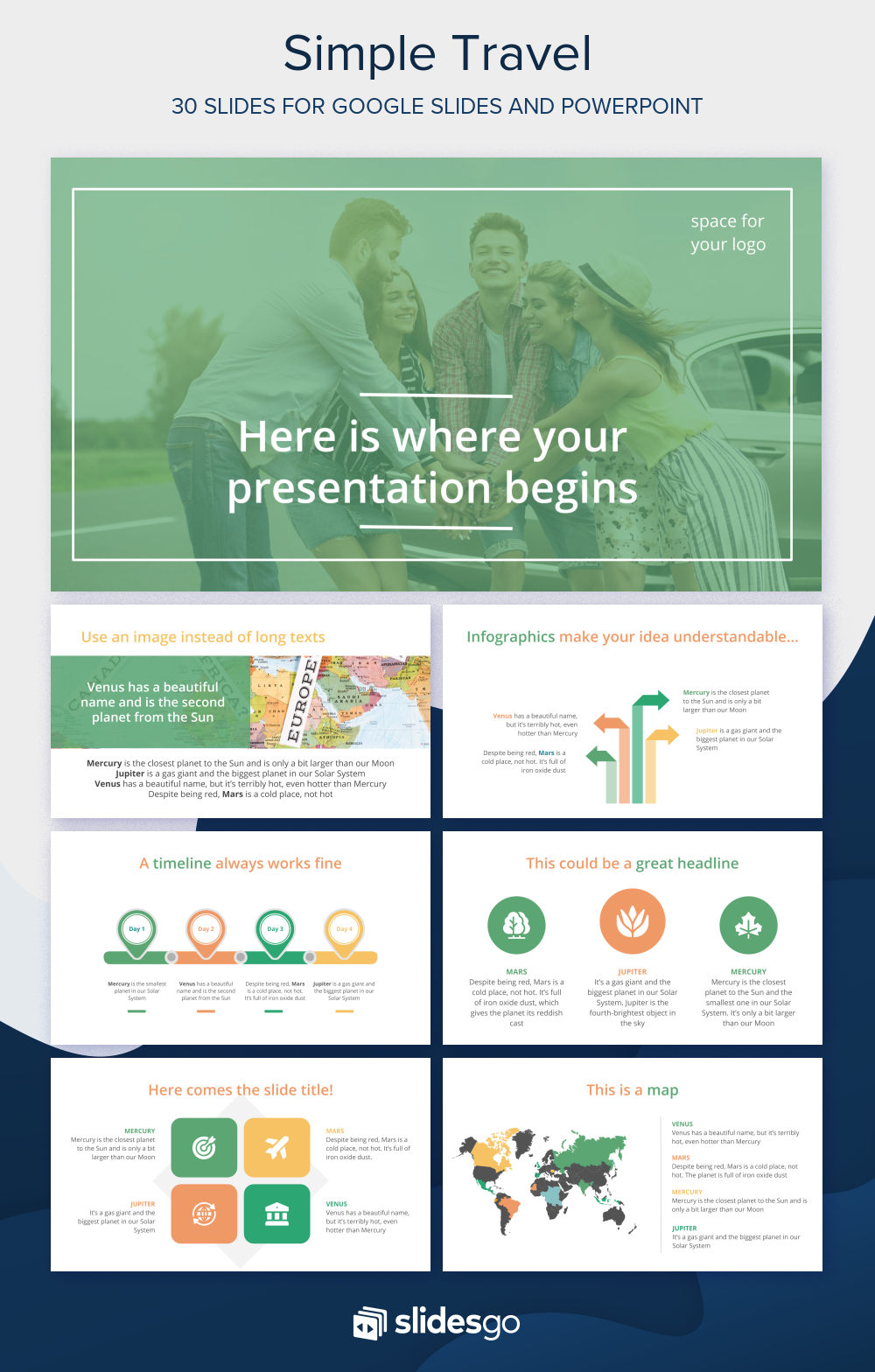 Simple Travel Google Slides and PowerPoint Template