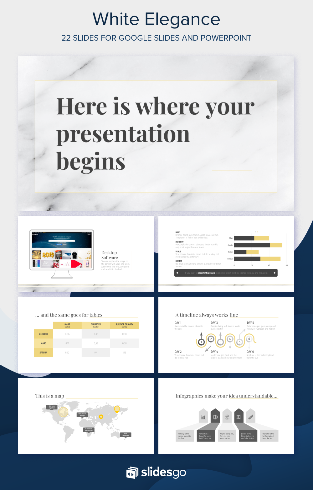 Page 2 | White Elegance Google Slides and PowerPoint Template