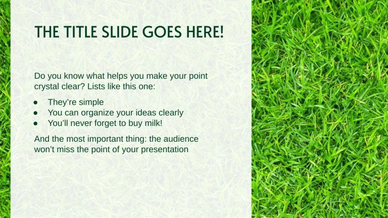 Green Grass Theme Presentation