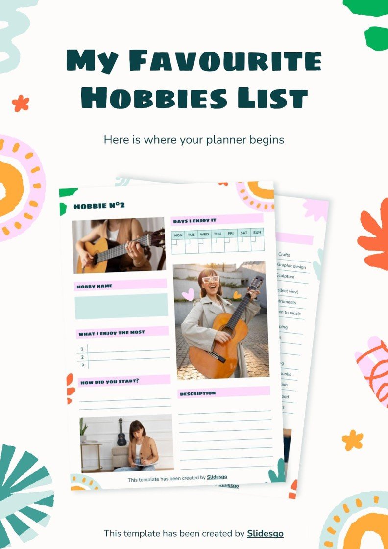 My Favourite Hobbies List Presentation