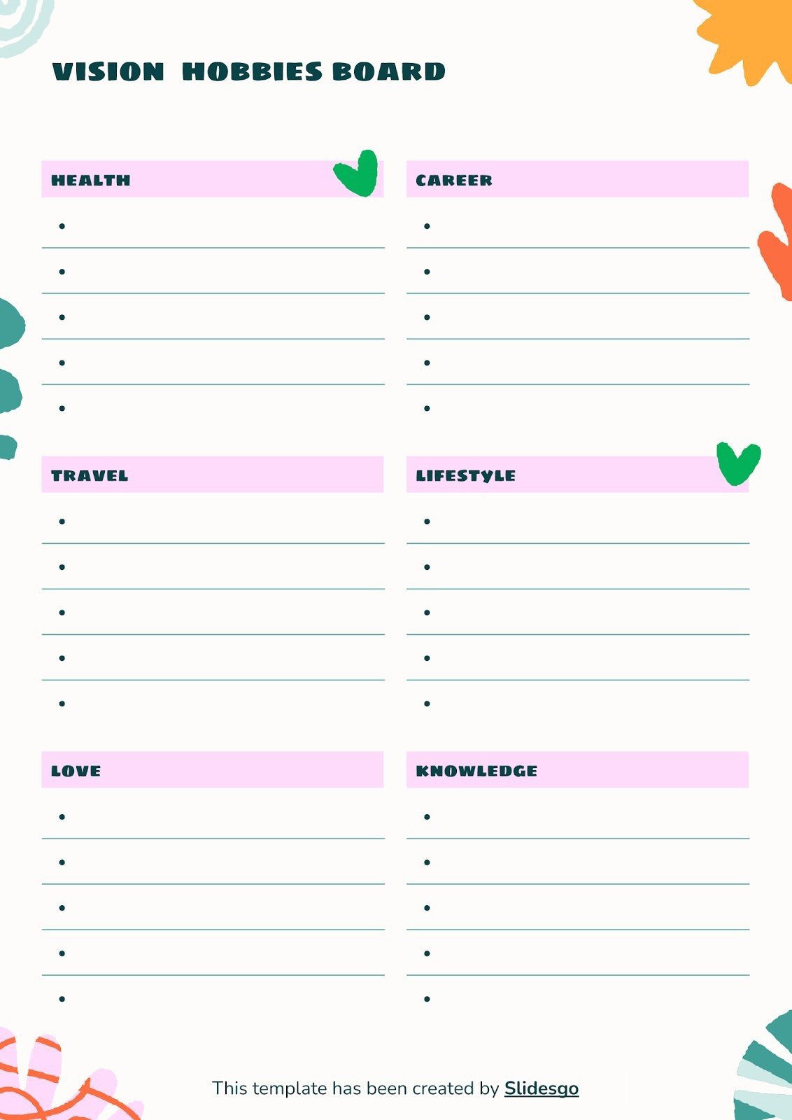 My Favourite Hobbies List Presentation