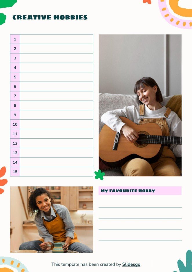 My Favourite Hobbies List Presentation My Favourite Hobbies List Presentation