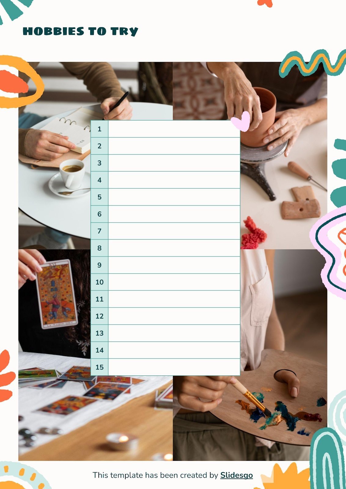 My Favourite Hobbies List Presentation My Favourite Hobbies List Presentation