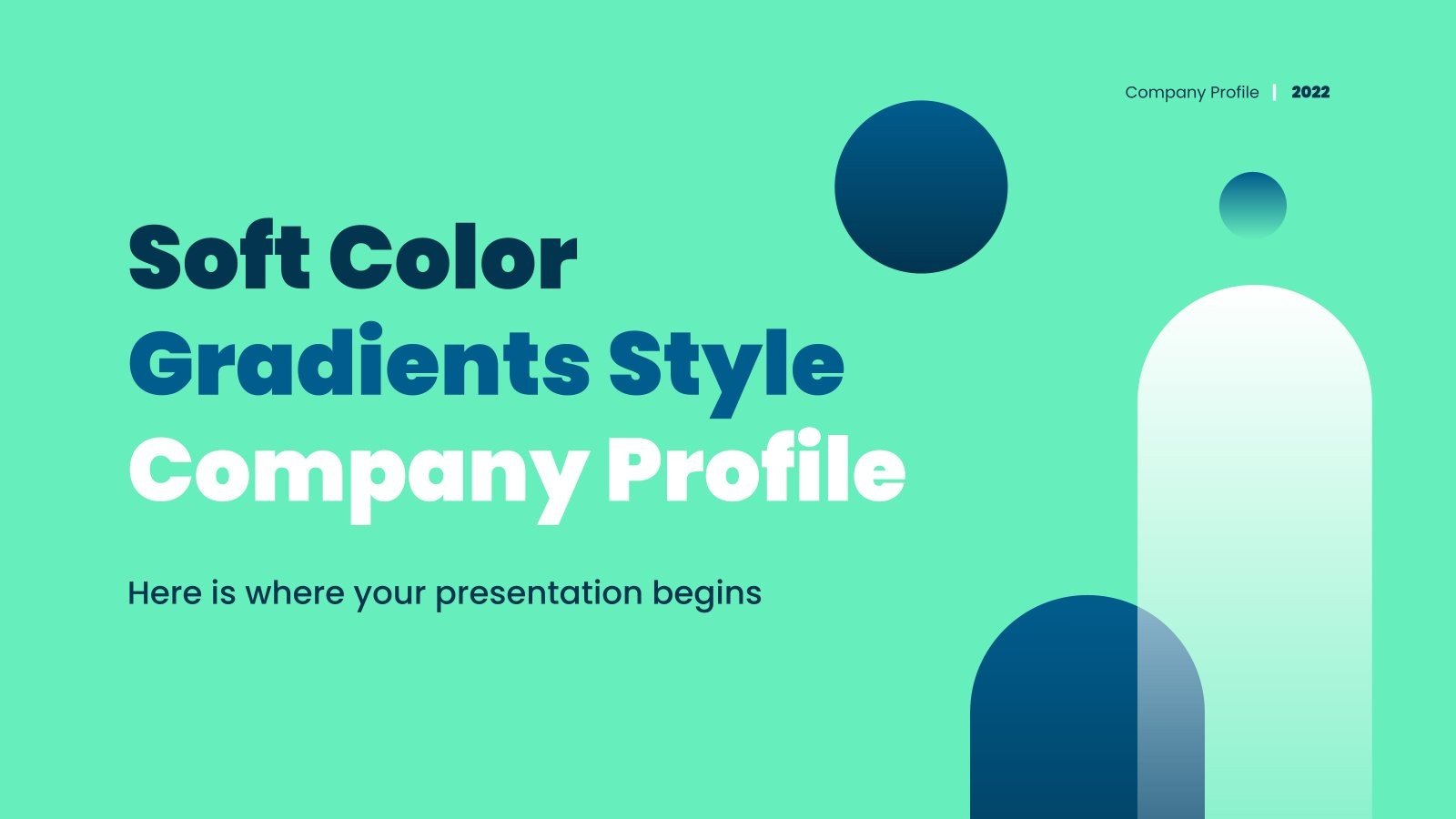 Soft Color Gradients Style Company Profile Presentation