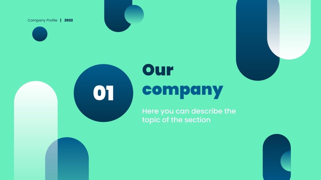 Soft Color Gradients Style Company Profile Presentation