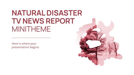 Natural Disaster TV News Report Minitheme Presentation