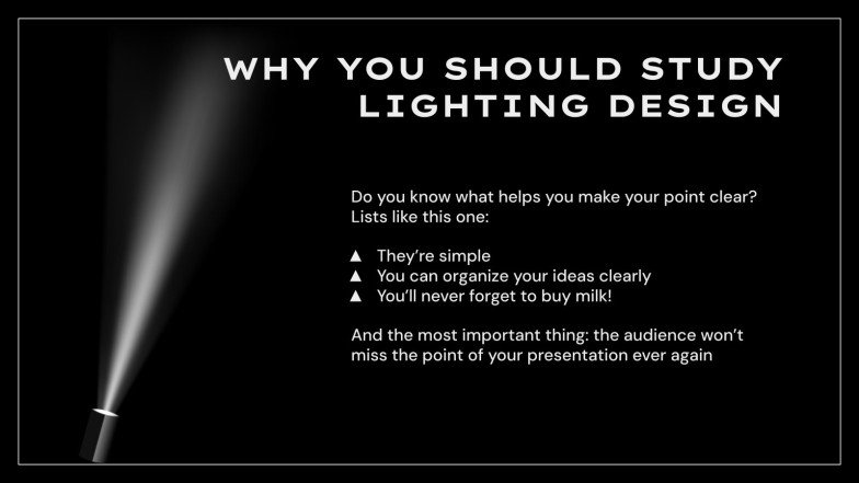 Master's Degree in Interior Lighting Design Presentation