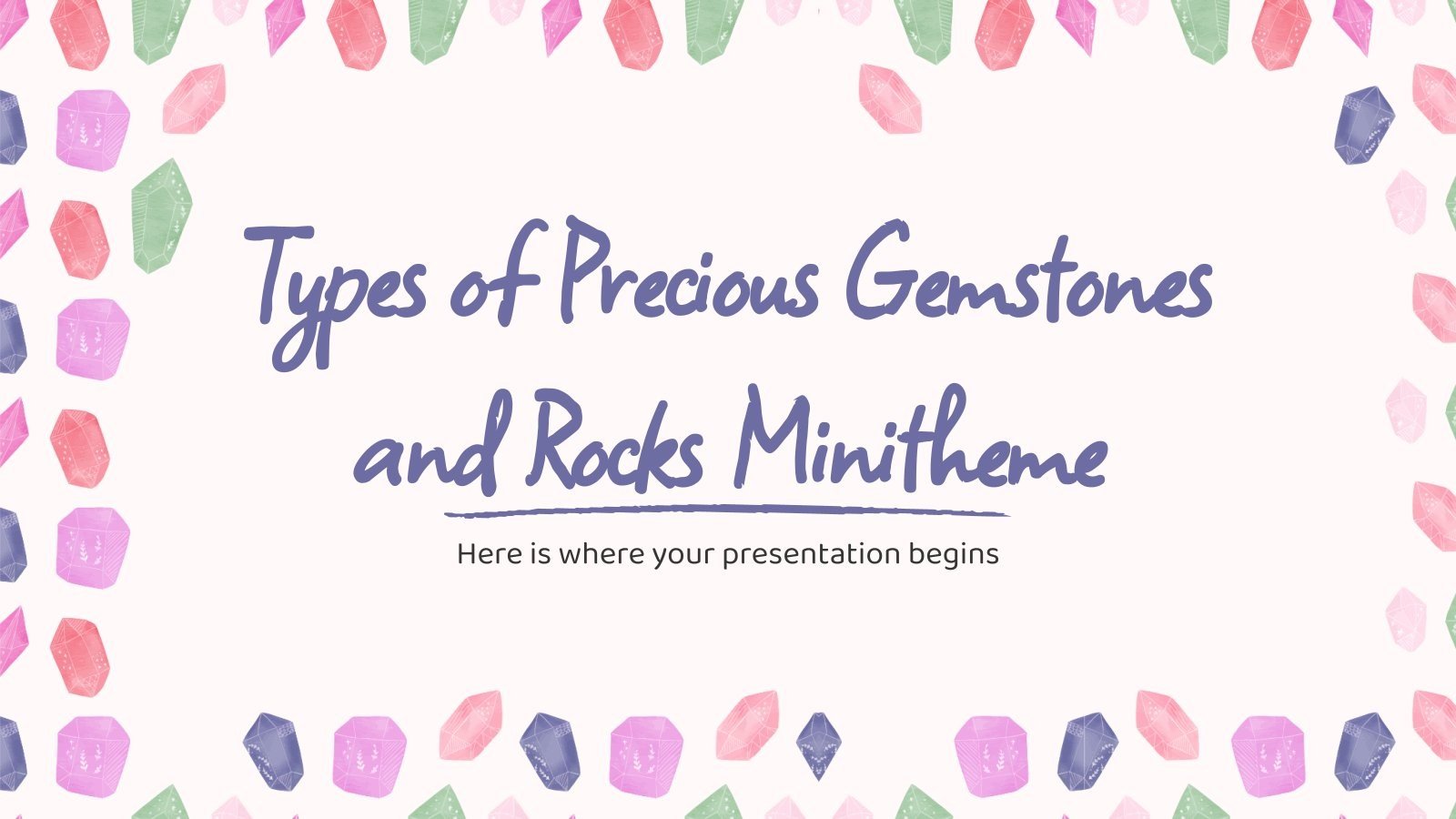 Free templates for Google Slides and PPT about rocks