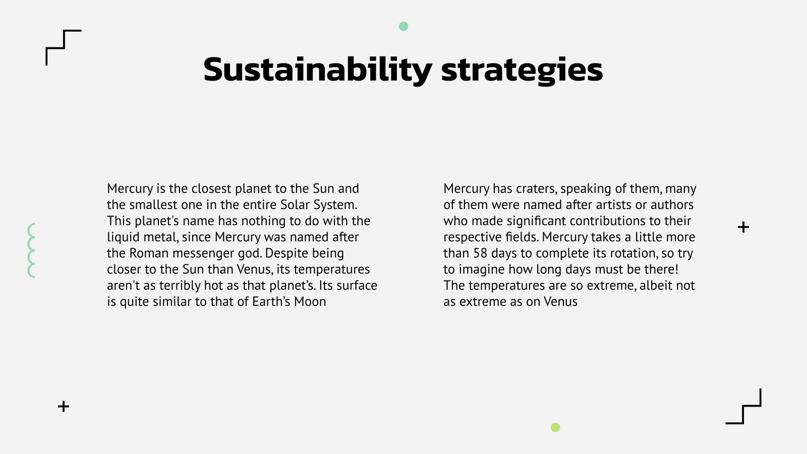 Sustainability Strategies for Business Presentation