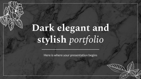 Dark Elegant and Stylish Portfolio Presentation