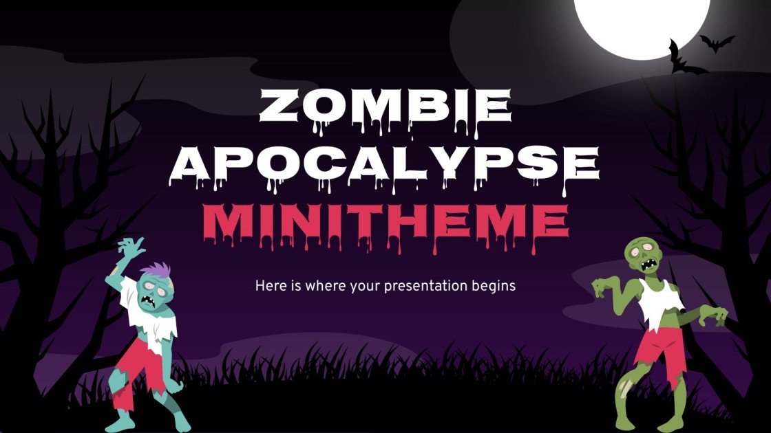 Free Google Slides themes & PPT templates about zombies