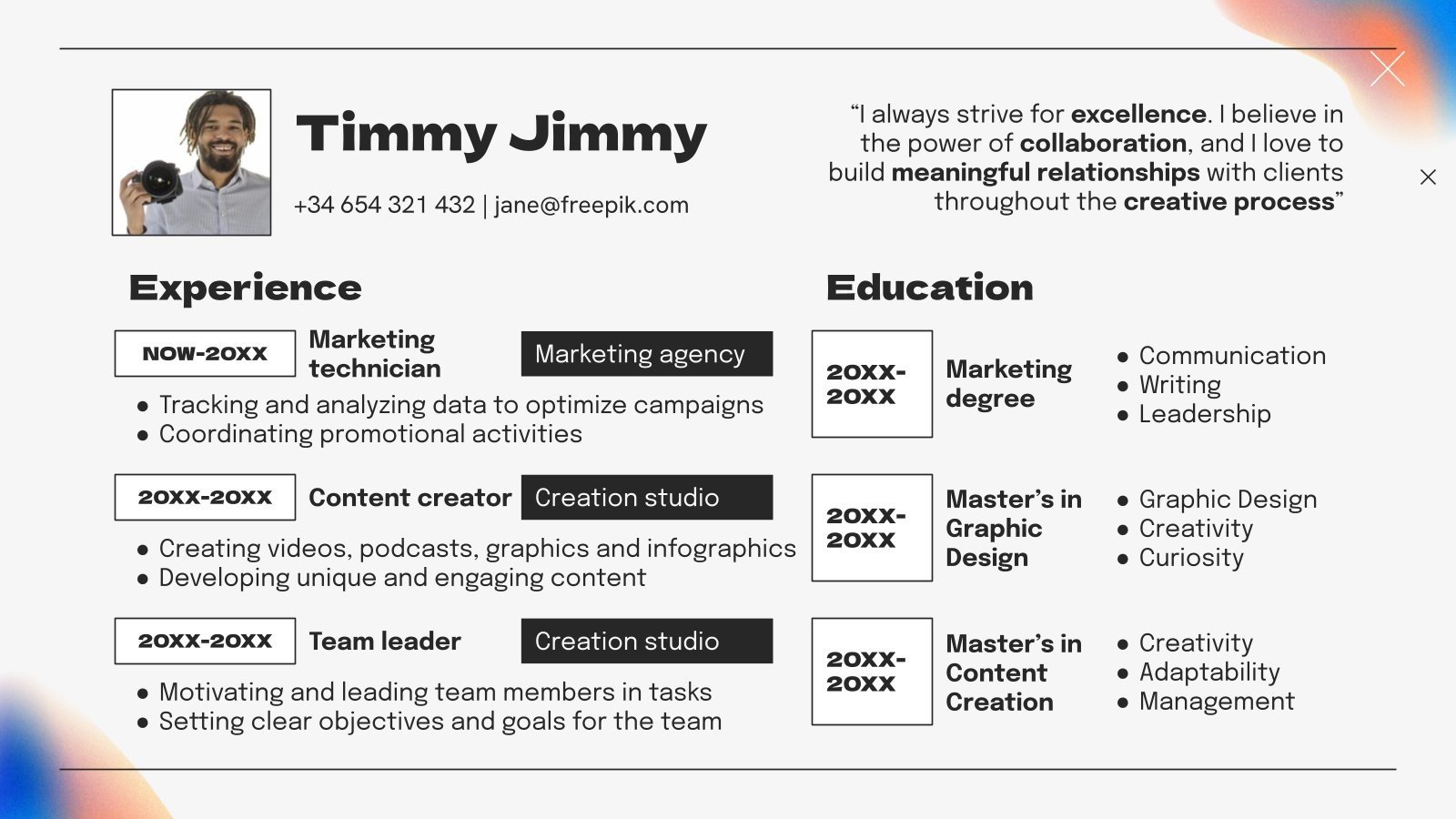 Abstract Gradient Blobs Portfolio Presentation