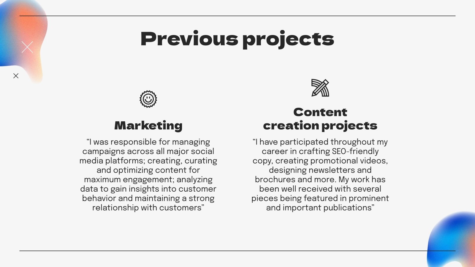 Abstract Gradient Blobs Portfolio Presentation