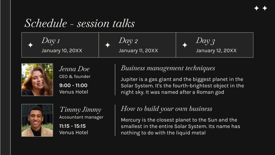 Elegant Conference Style Presentation Presentation