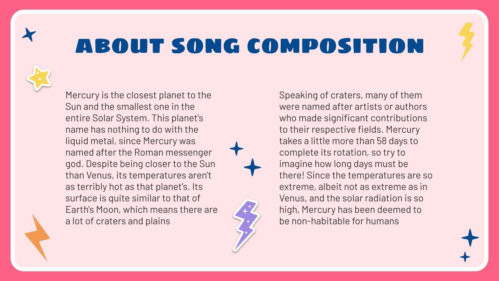 Song Composing Activities for Elementary Presentation
