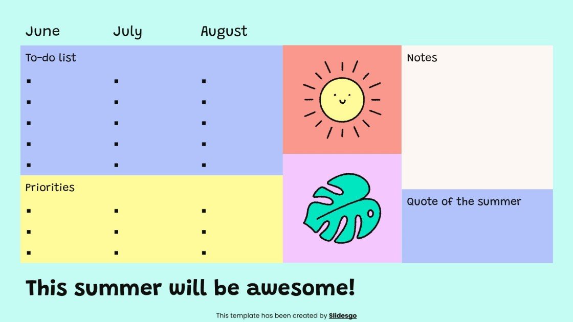 Summer Planner Presentation