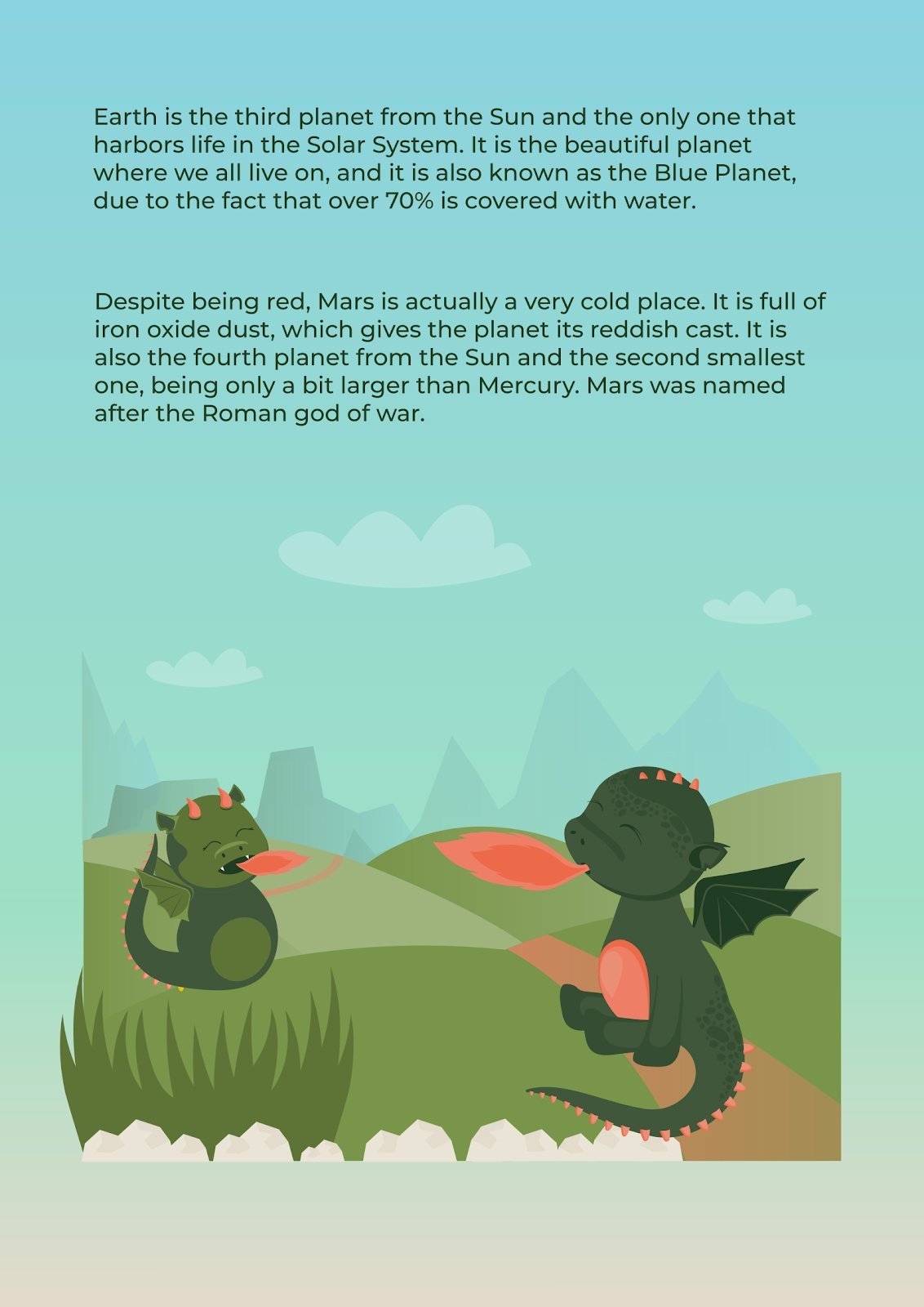 Cute Baby Dragon Storybook Presentation