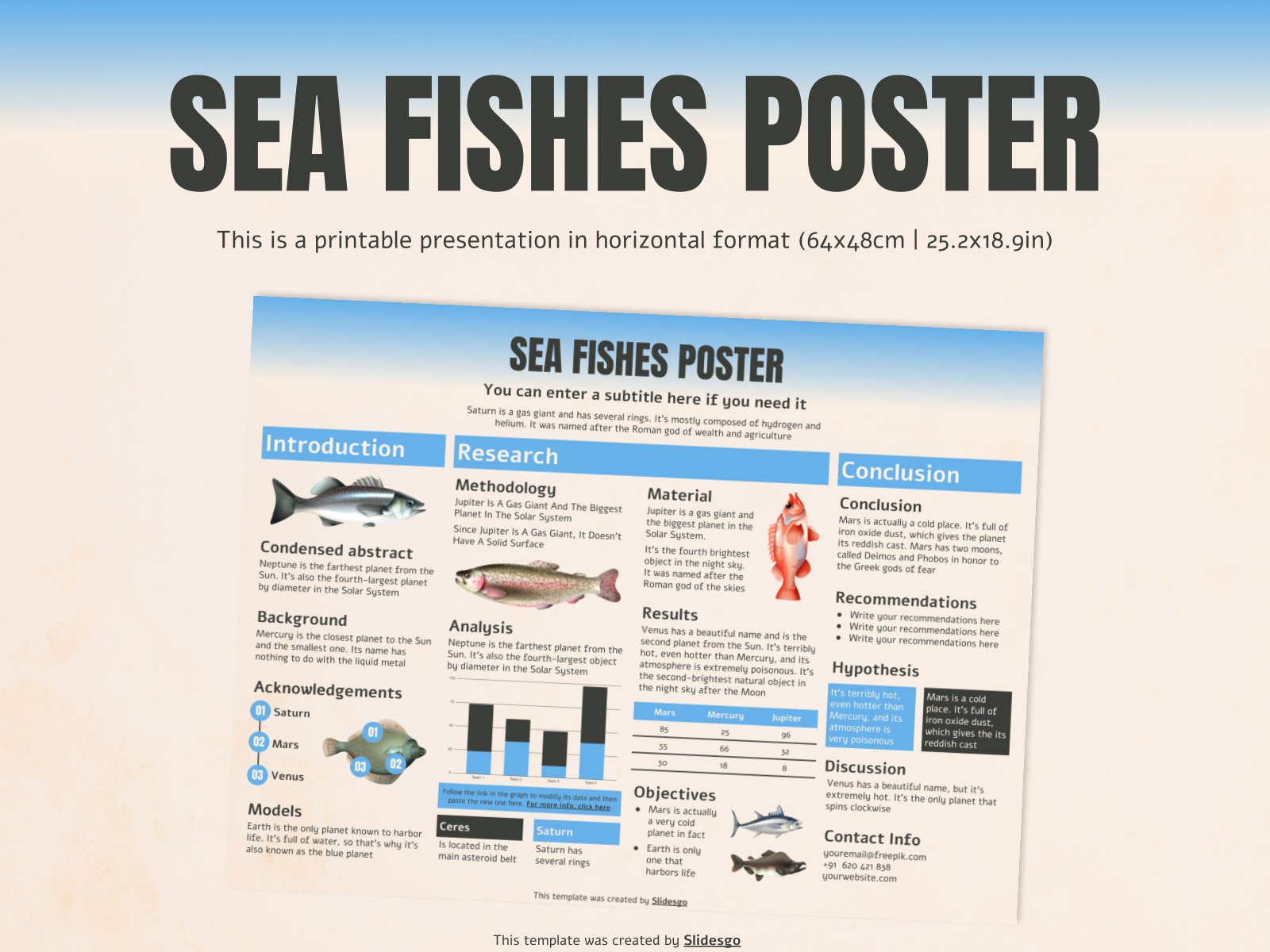 Sea Fishes Poster Presentation