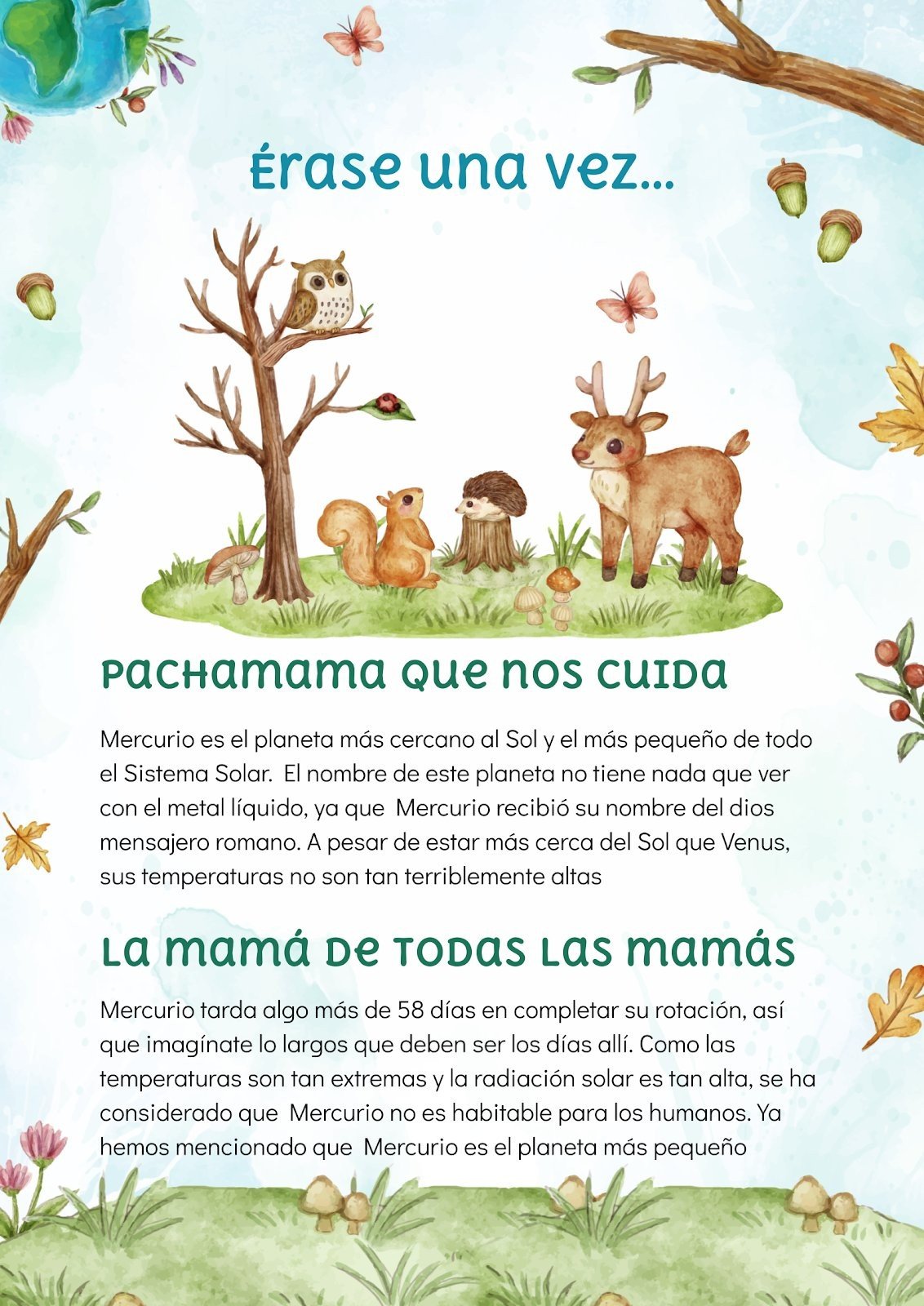 Mother Earth Legends for Elementary Presentation