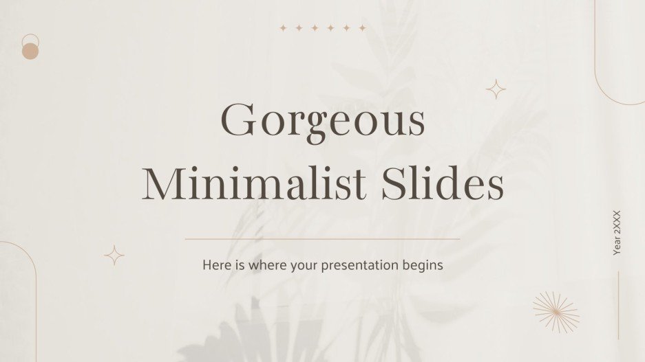 Gorgeous Minimalist Slides Presentation