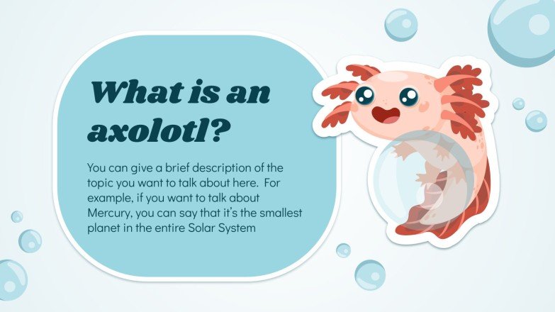 Extremely Adorable Baby Axolotl Minitheme Presentation
