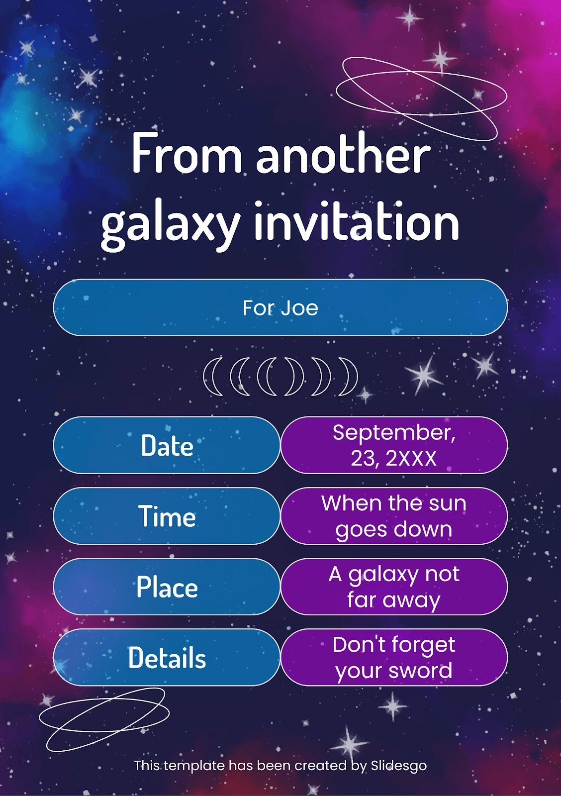 Galaxy Gradient Invitation Party Presentation