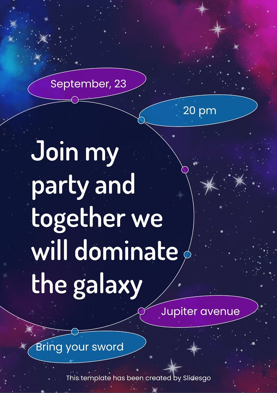 Galaxy Gradient Invitation Party Presentation