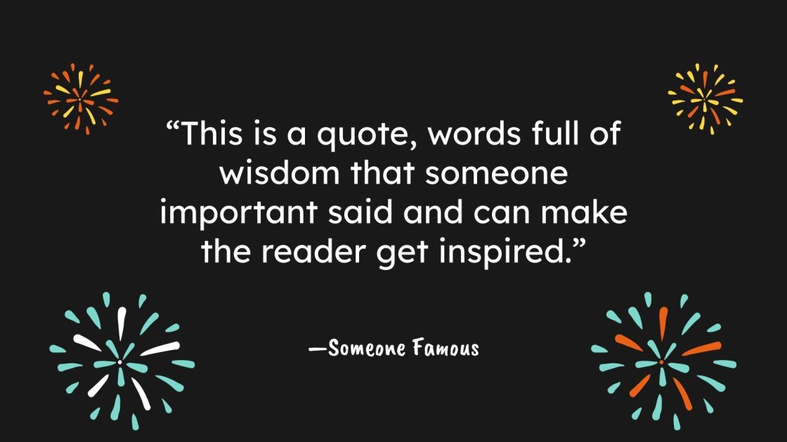 Fireworks Workshop Presentation