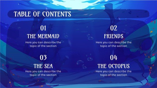 Mermaid Underwater Adventure Minitheme Presentation