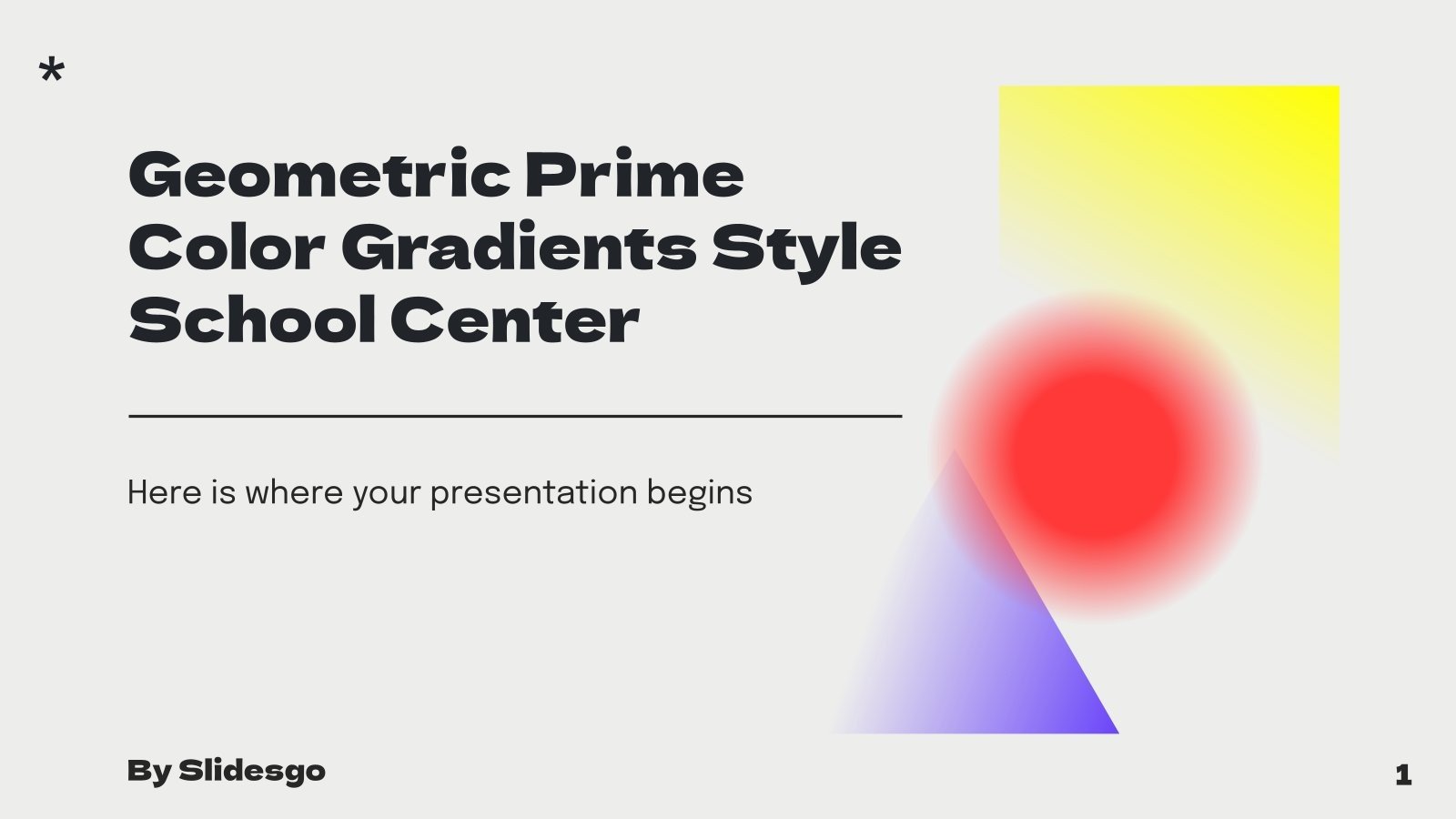 Geometric Prime Color Gradients Style School Center