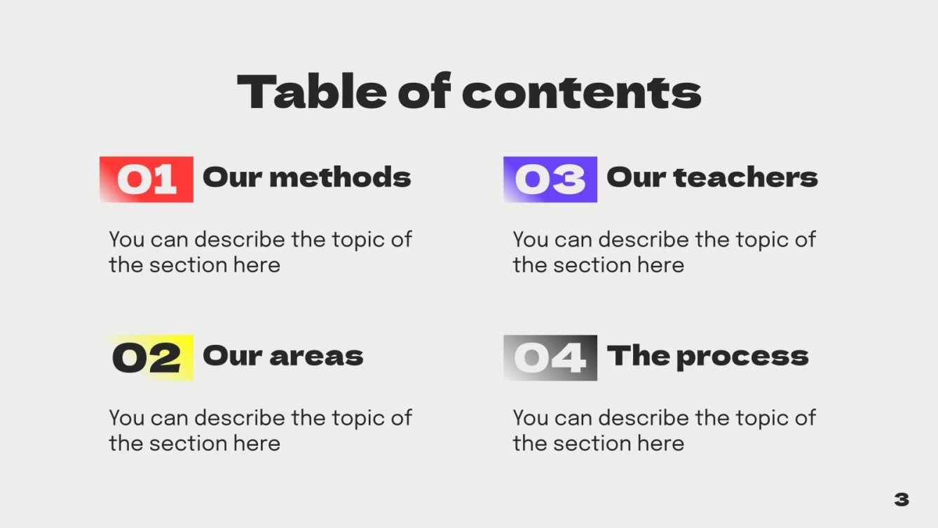 Geometric Prime Color Gradients Style School Center