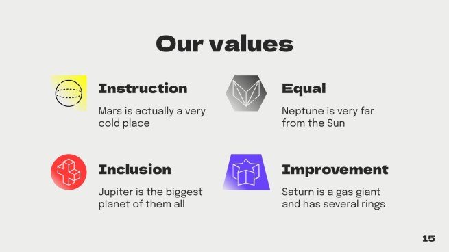 Geometric Prime Color Gradients Style School Center