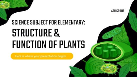Science Subject: Structure & Function of Plants Presentation