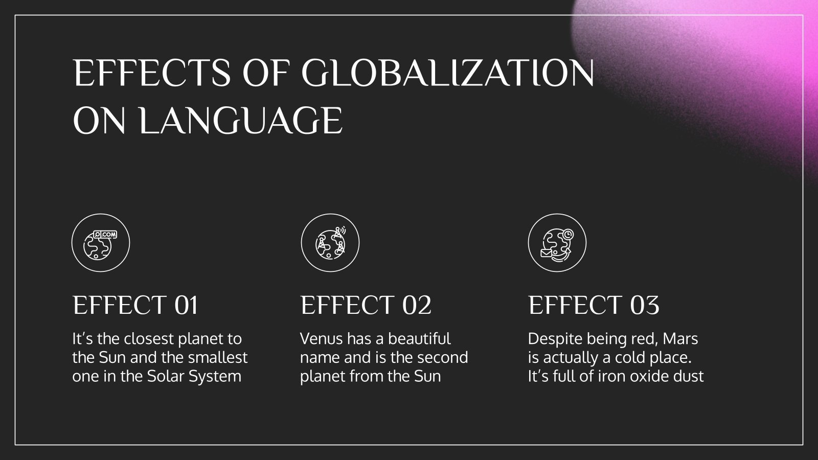 Language Arts Subject: Globalization and the Future