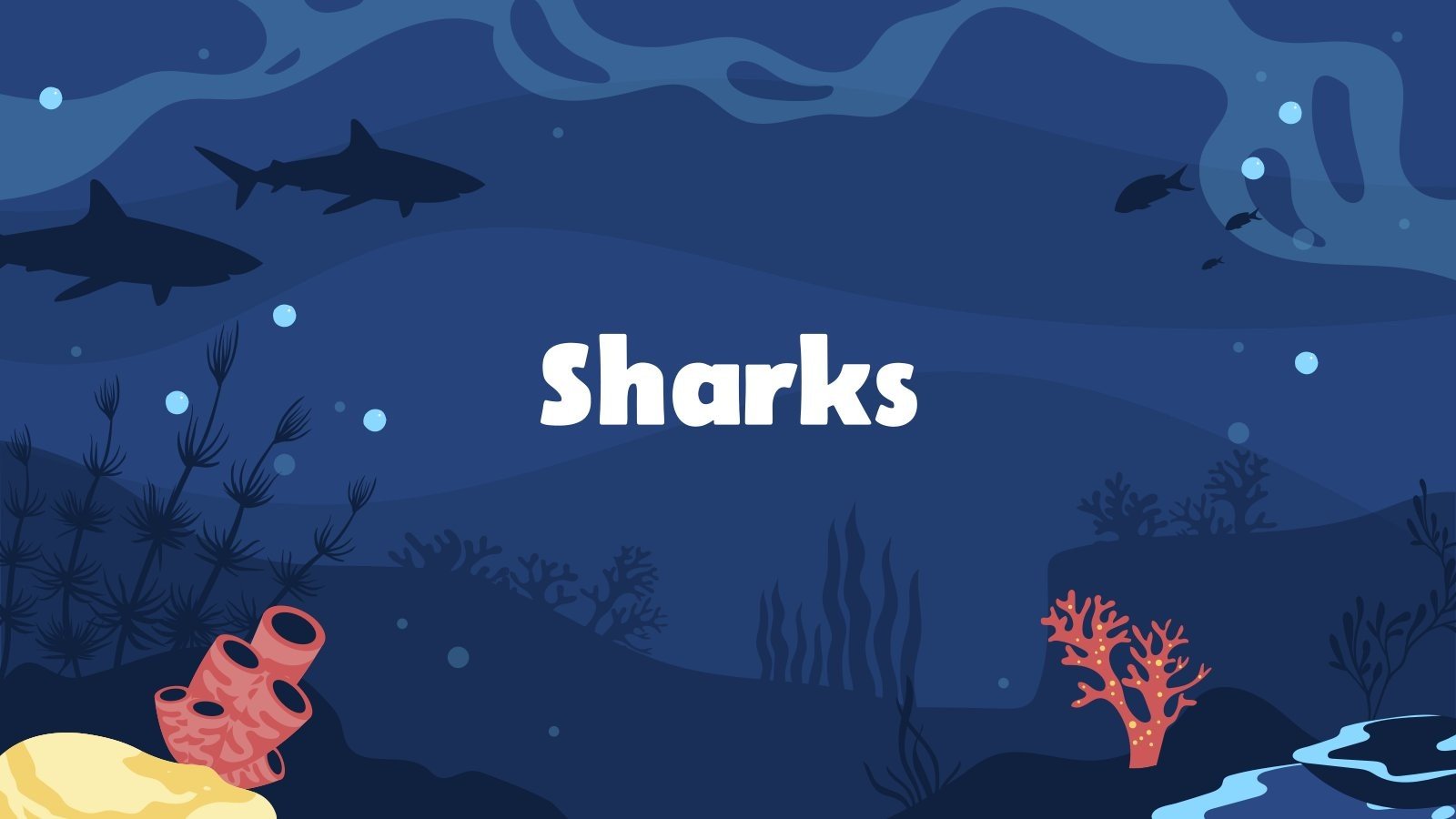 Free Google Slides and PowerPoint templates about sharks