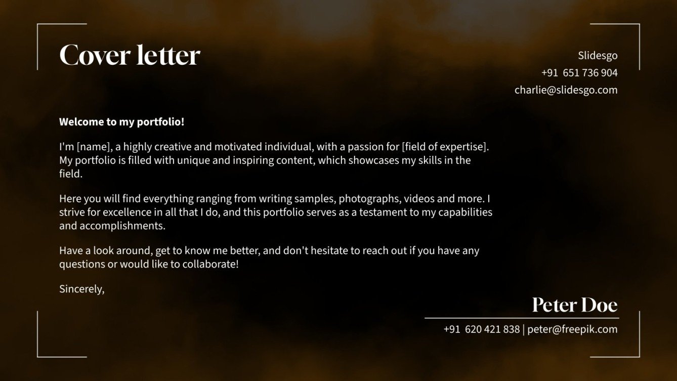 Dramatic Actor Portfolio Presentation