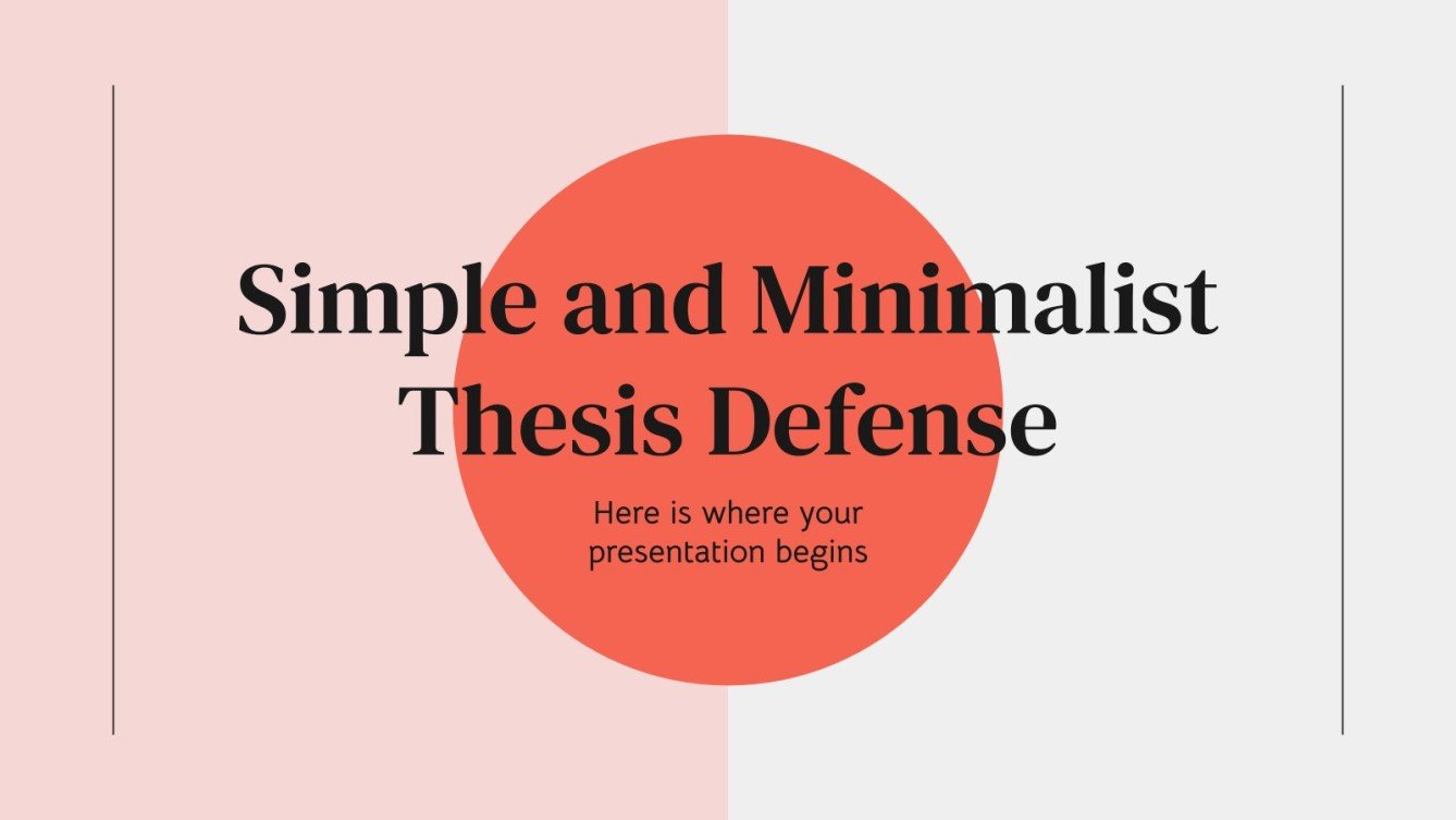 Simple and Minimalist Thesis Defense Presentation