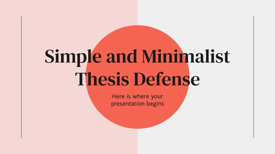 Simple and Minimalist Thesis Defense Presentation