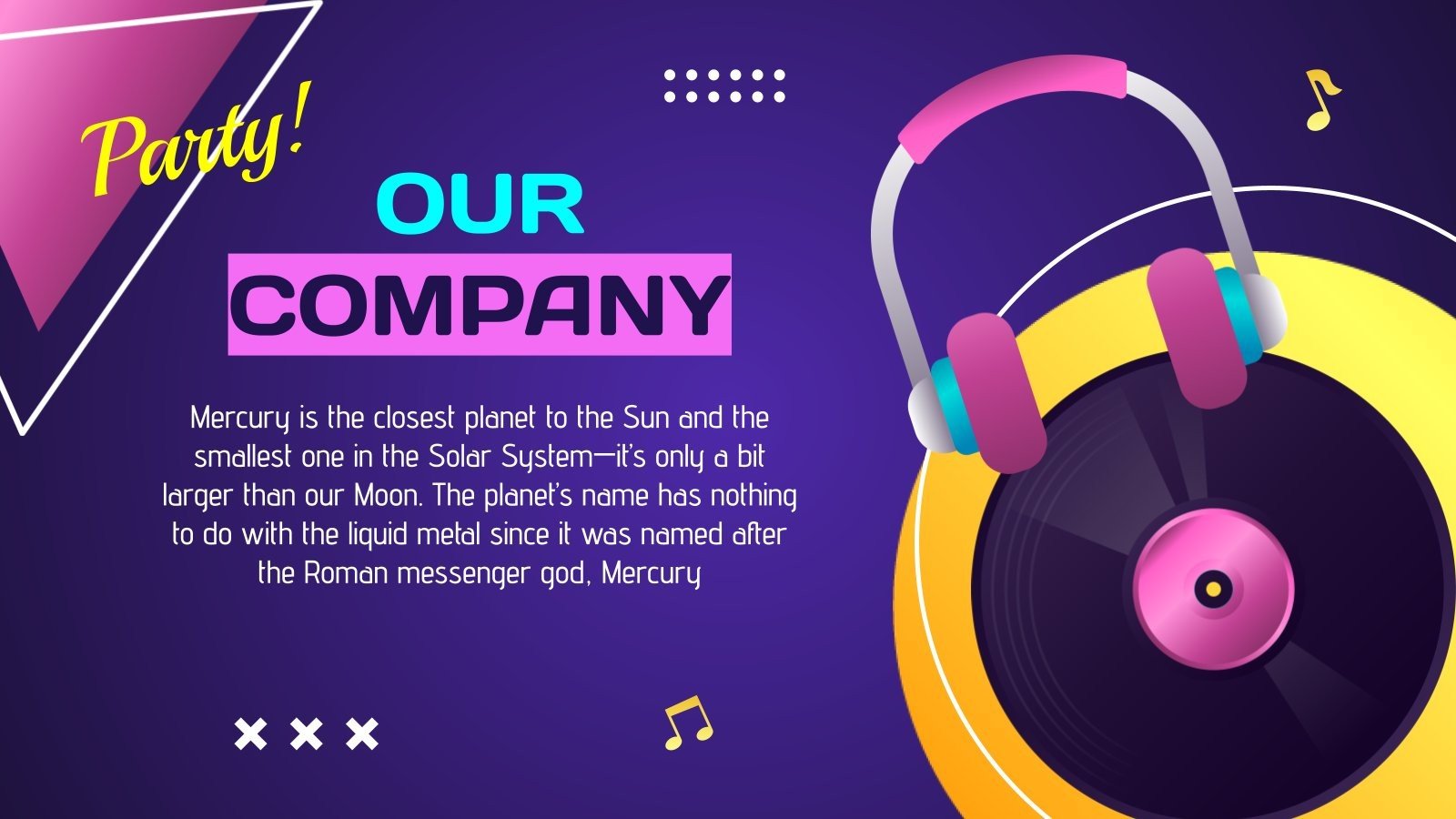 Retro Party MK Plan Presentation