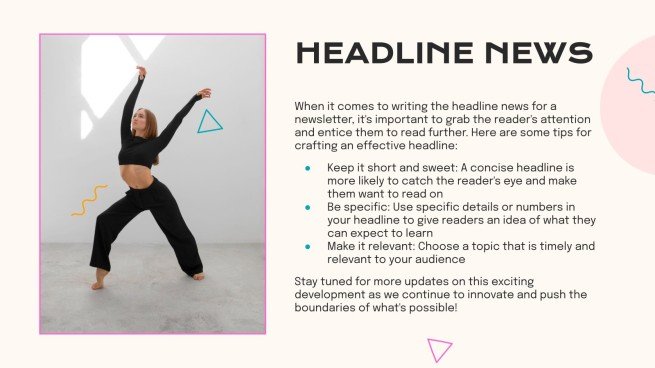 Dance Studio Newsletter Presentation
