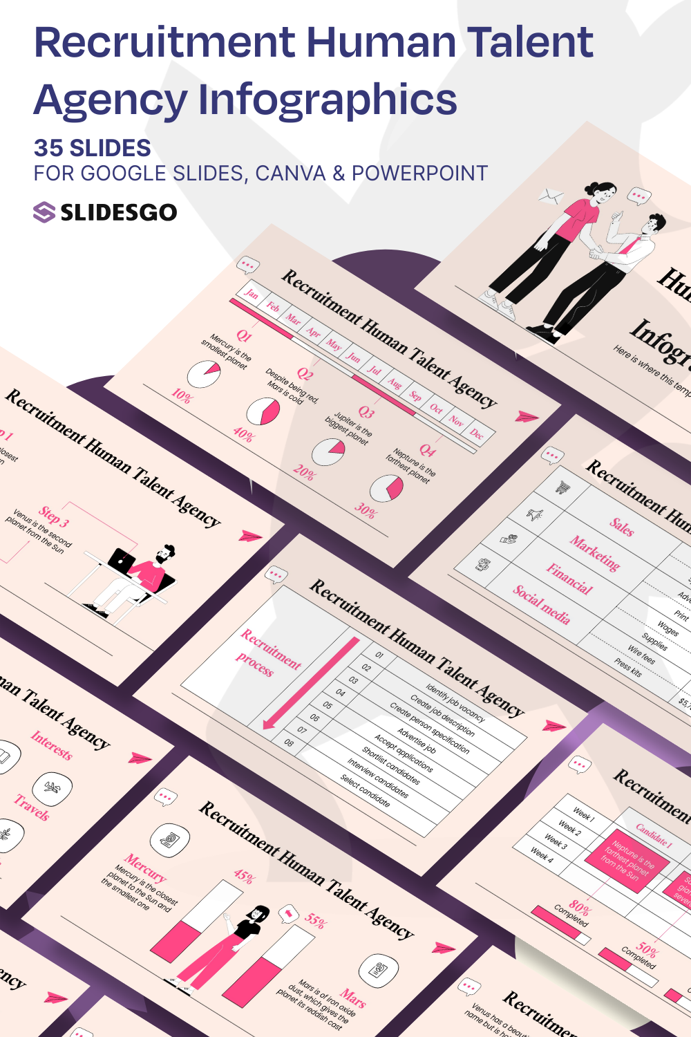 Recruitment Human Talent Agency Infographics Template