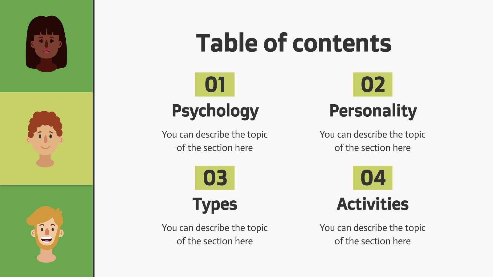 Psychology Major for College: Personality Types Presentation